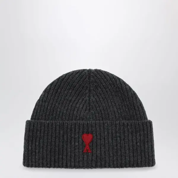 AMI Paris Wool Beanie - Gray