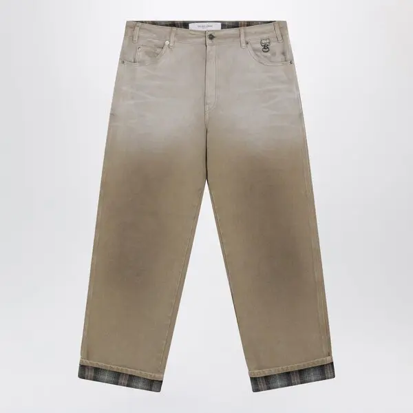 GOLDEN GOOSE Degrade-effect Cotton Painter Trousers - Cream