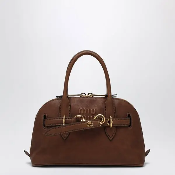Miu Miu Small Aventure Bag In Nappa Leather - Brown