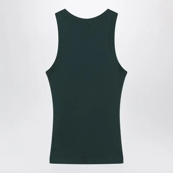 AMI Paris De Coeur Tank Top - Green
