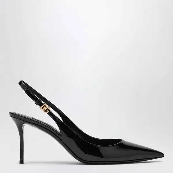 Dolce & Gabbana Patent Leather Slingback Pumps - Black