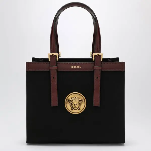 Versace Mini Canvas Shopper Bag With Medusa Hardware