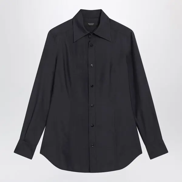 Gucci Silk Poplin Shirt - Blue