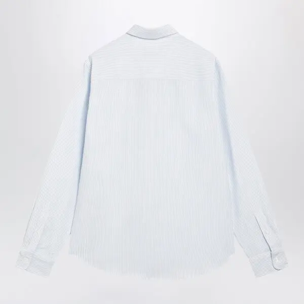 AMI Paris Light /white Striped De Coeur Shirt