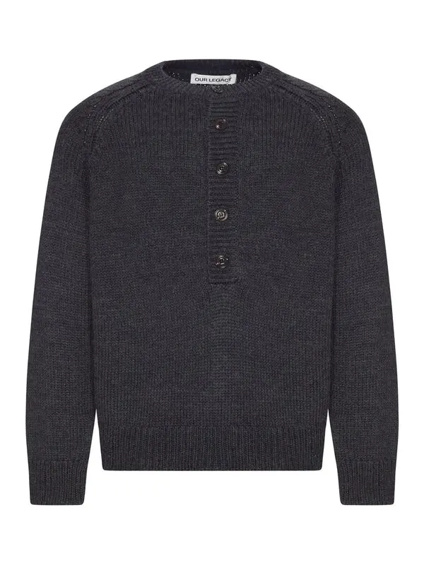 Our Legacy Charcoal Merino Wool Sweater