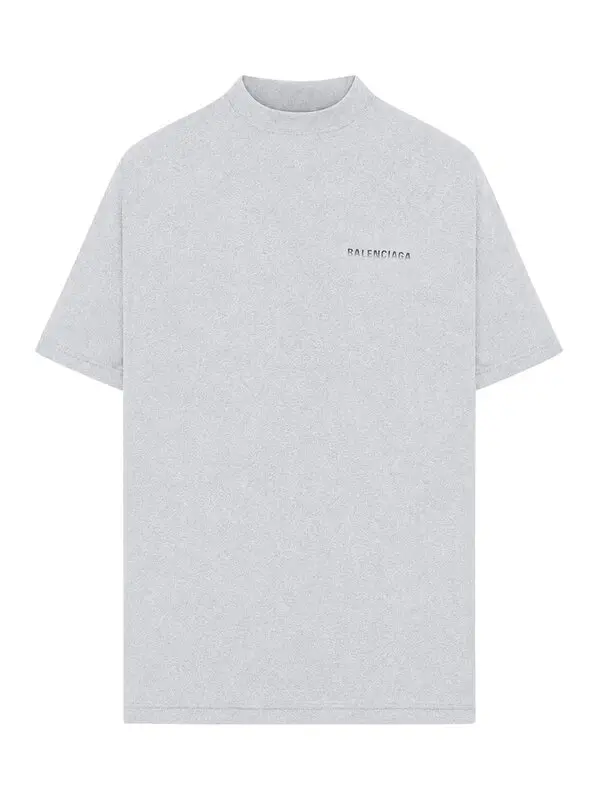 Balenciaga Oversized T-shirt With Gradient Print On The Back - Gray