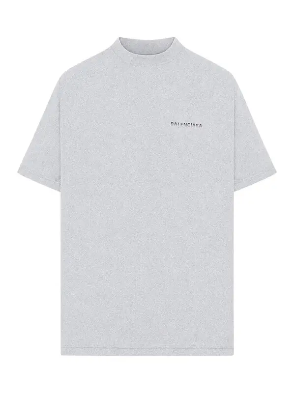 Balenciaga Oversized T-shirt With Gradient Print On The Back - Gray