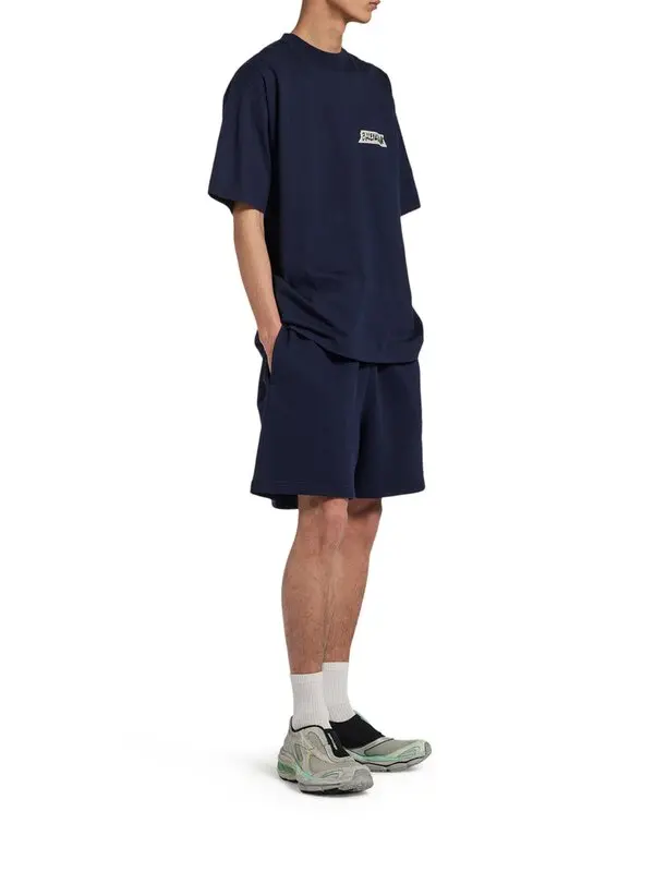 Balenciaga Men`s Medium Fit Masking Tape T-shirt - Blue
