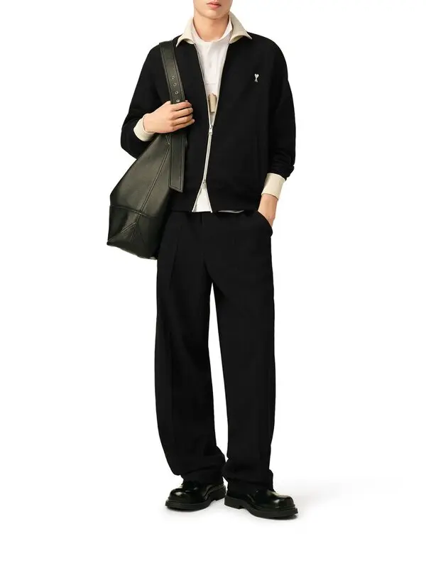 AMI Paris Wool Trousers With An Elasticated Waist
