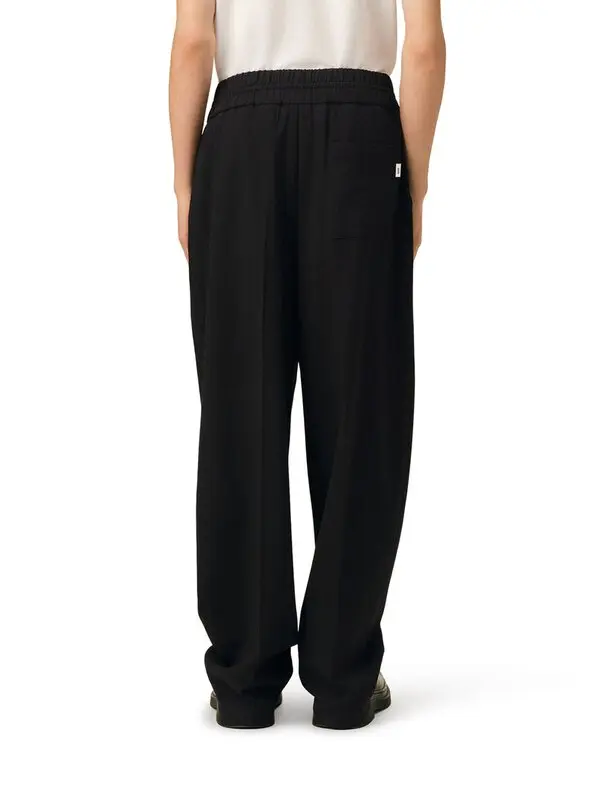 AMI Paris Wool Trousers With An Elasticated Waist