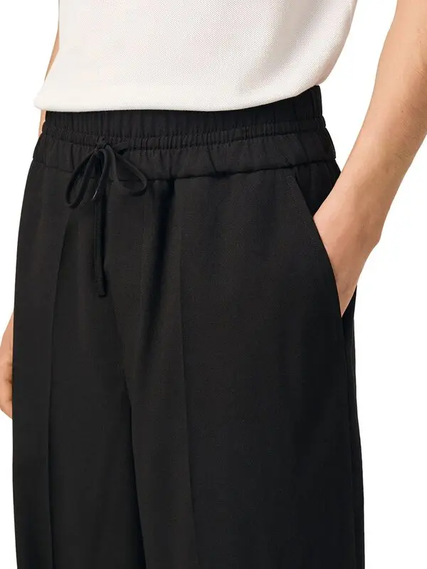 AMI Paris Wool Trousers With An Elasticated Waist
