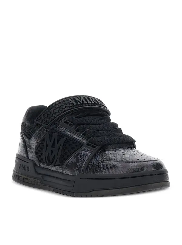 Amiri Skyline Sneaker In Leather And Mesh With Python Print