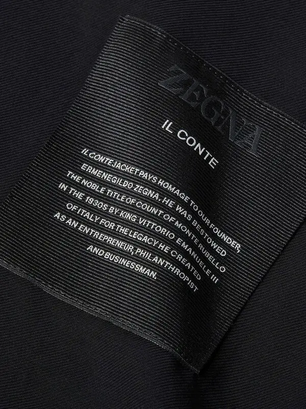 Zegna The Count Jacket In Cashmere Oasis - Black