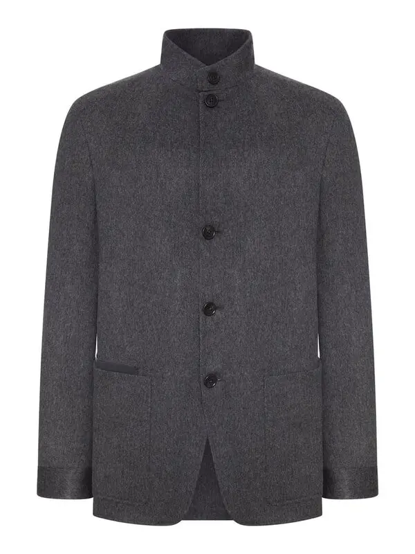 Zegna The Count Jacket In Cashmere Oasis - Gray