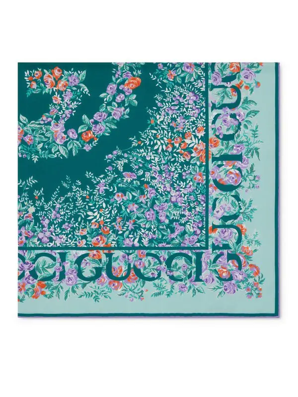 Gucci Printed Silk Twill Scarf