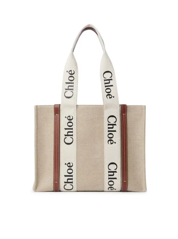 Chloé Woody Linen Tote Bag - Multicolor