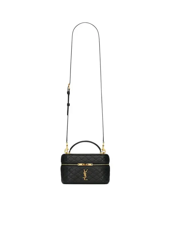 Saint Laurent Gaby Vanity Bag In Lambskin - Black