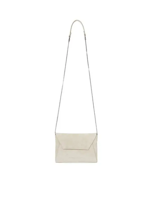 Brunello Cucinelli Suede Calfskin Clutch - Cream