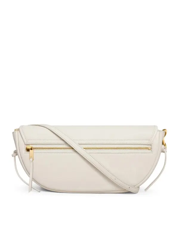 Celine Triomphe Small Crescent Soft Bag In Soft Glossy Lambskin