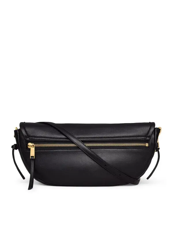Celine Small Crescent Soft Triomphe In Soft Shiny Lambskin