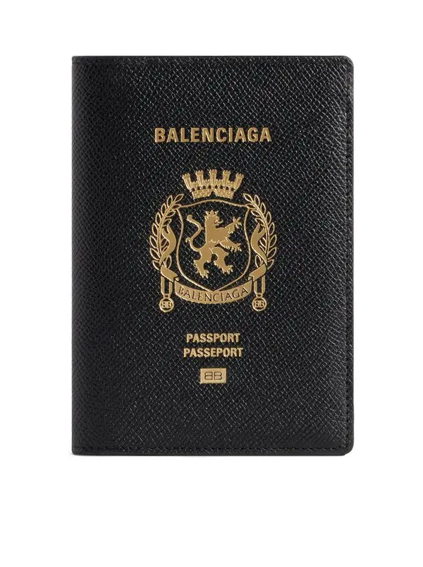 Balenciaga Men`s Passport Case - Black