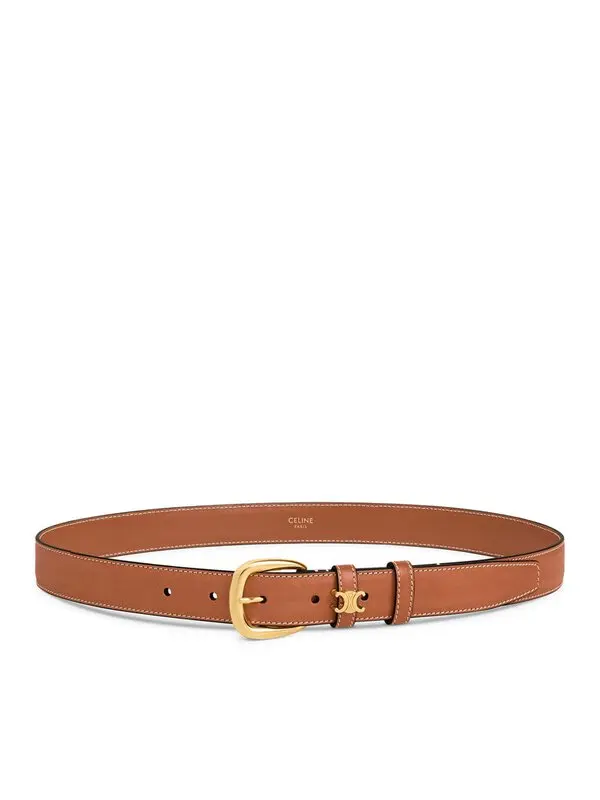 Celine Vivienne 25mm Belt In Natural Calfskin - Tan