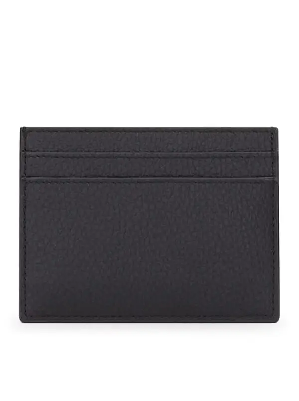 Saint Laurent Tiny Cassandre Hammered Leather Card Holder