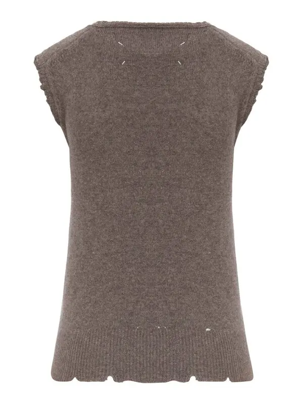 MAISON MARGIELA Distressed-effect Knit Vest
