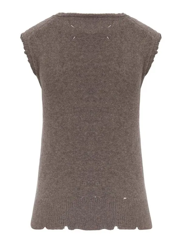 MAISON MARGIELA Distressed Knit Vest - Multicolor