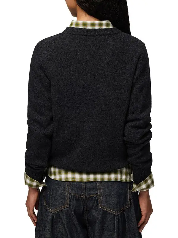 GANNI Wool Sweater With Teddy Graphic