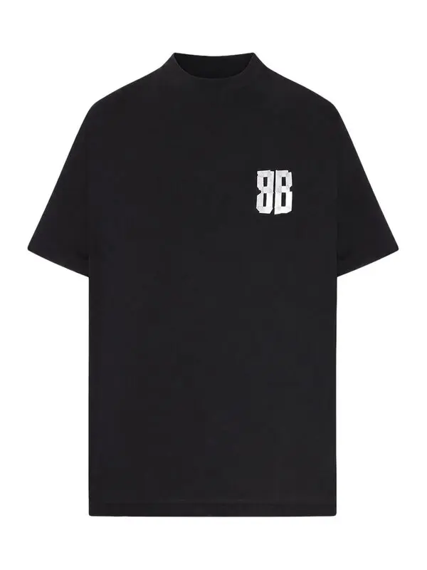 Balenciaga Loose Fit Glitter Tape T-shirt - Black