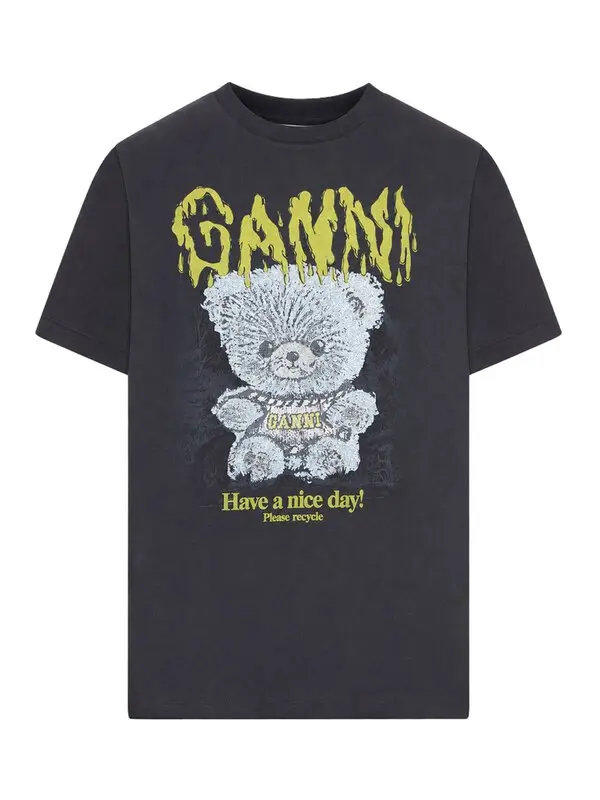 GANNI Graphic Print T-shirt - Multicolor