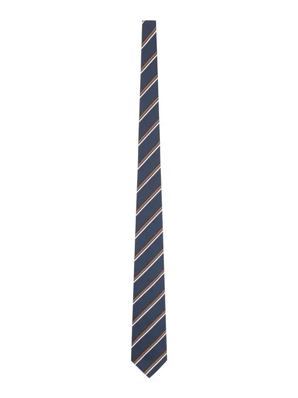 Kiton Diagonal Stripe Silk Neck Tie - Multicolor