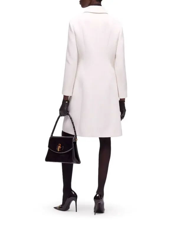Gucci Wool Natté Coat With Double G Button
