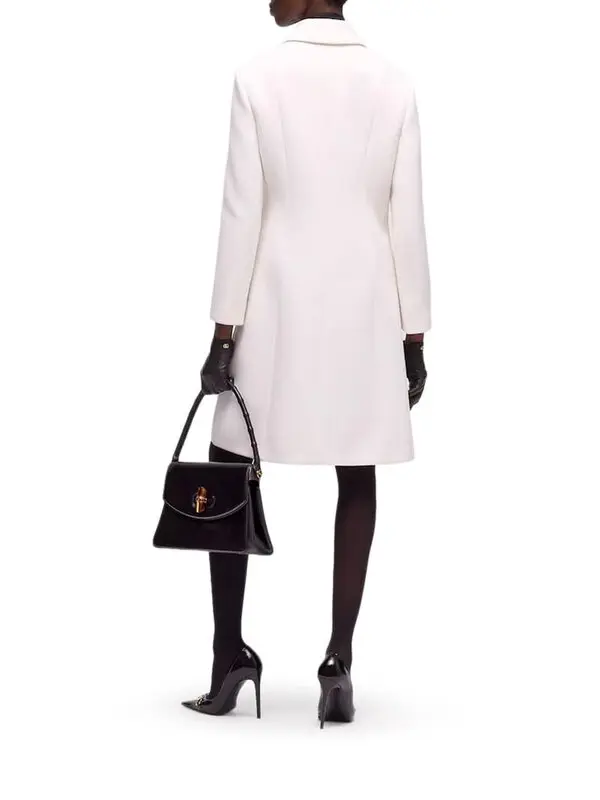 Gucci Wool Natté Coat With Double G Buttons
