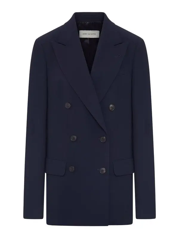 Dries Van Noten Double-breasted Blazer - Blue