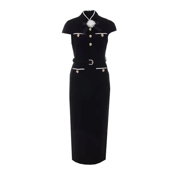 SELF-PORTRAIT Crepe Midi Dress