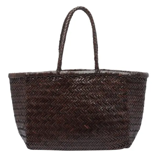 Dragon Diffusion Large Bamboo Triple Jump Shoulder Bag - Brown
