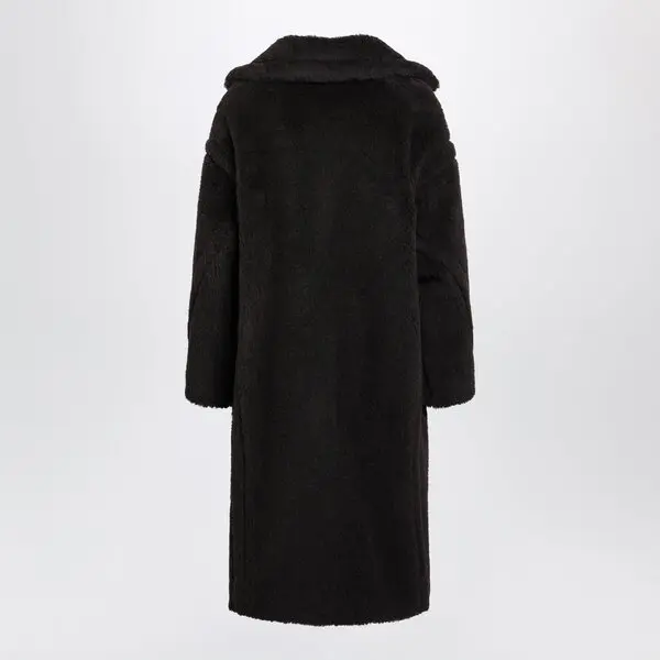 Max Mara Teddy Bear Icon Coat In Ebony Alpaca And Wool