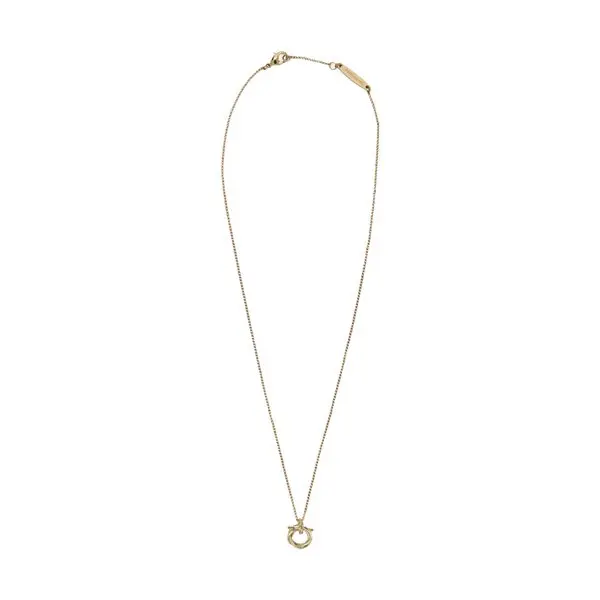 FERRAGAMO Torchon Gancini Necklace - Gold