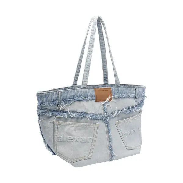 Alexander Wang Denim Punch Tote Bag - Blue