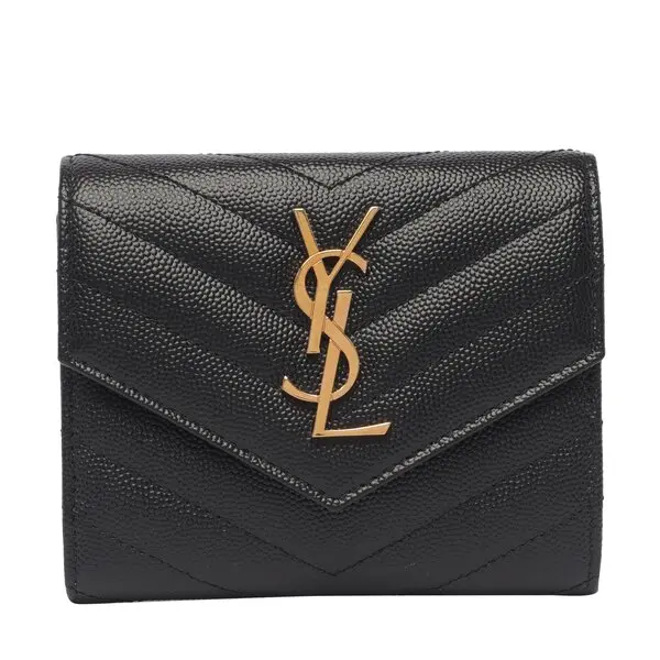 Saint Laurent Tri-fold Matelasse' Cassandre Wallet