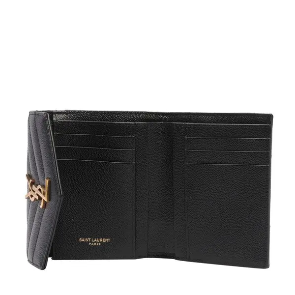 Saint Laurent Tri-fold Matelasse' Cassandre Wallet