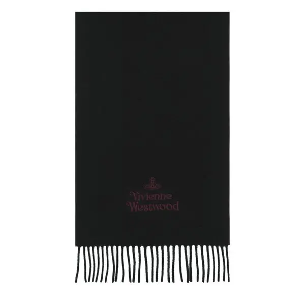 VIVIENNE WESTWOOD Vivienne Logo Embroidered Scarf