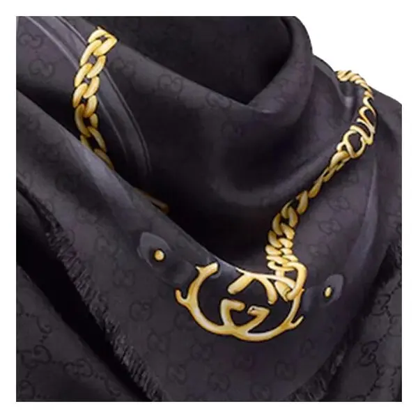 Gucci Gg Wool Silk Jacquard Cape