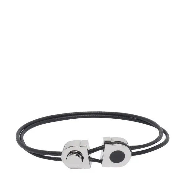 FERRAGAMO Double Gancini Bracelet - Black