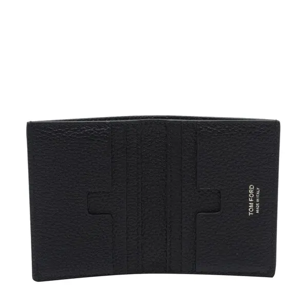 TOM FORD T Line Folding Cards Holder - Black