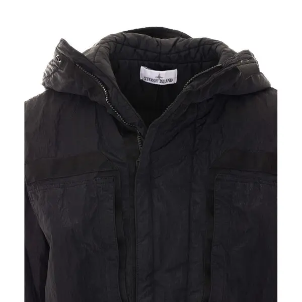 Stone Island Warp Rib Nylon-tb Logo Parka