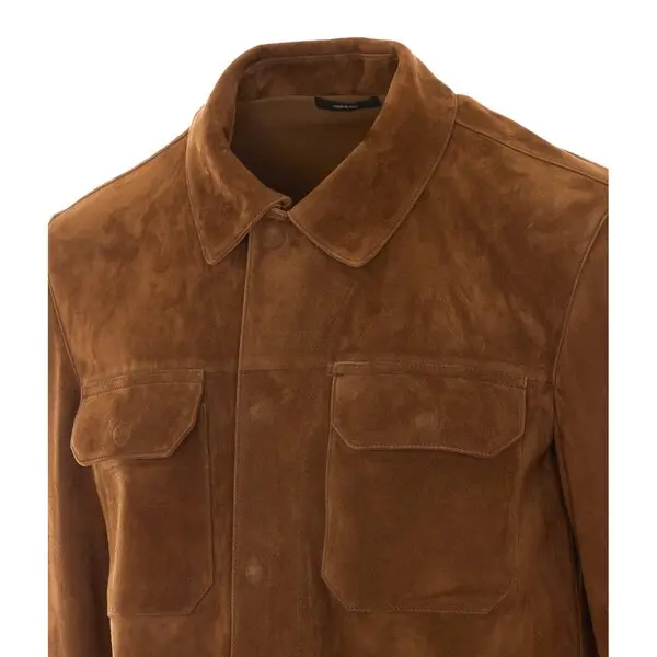 TOM FORD Suede Crew Neck Jacket