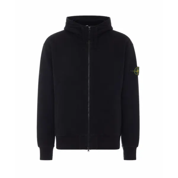 Stone Island Logo Zipped Hoodie